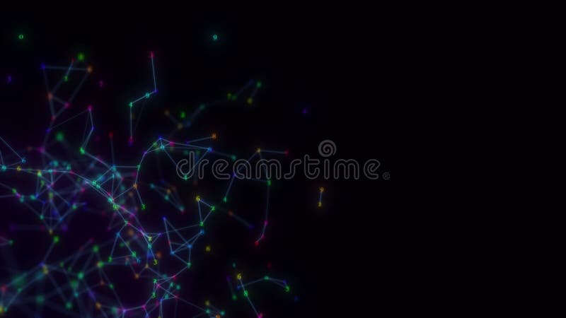 Generating Numbers. the Process of Generation by Neural Networks Stock ...