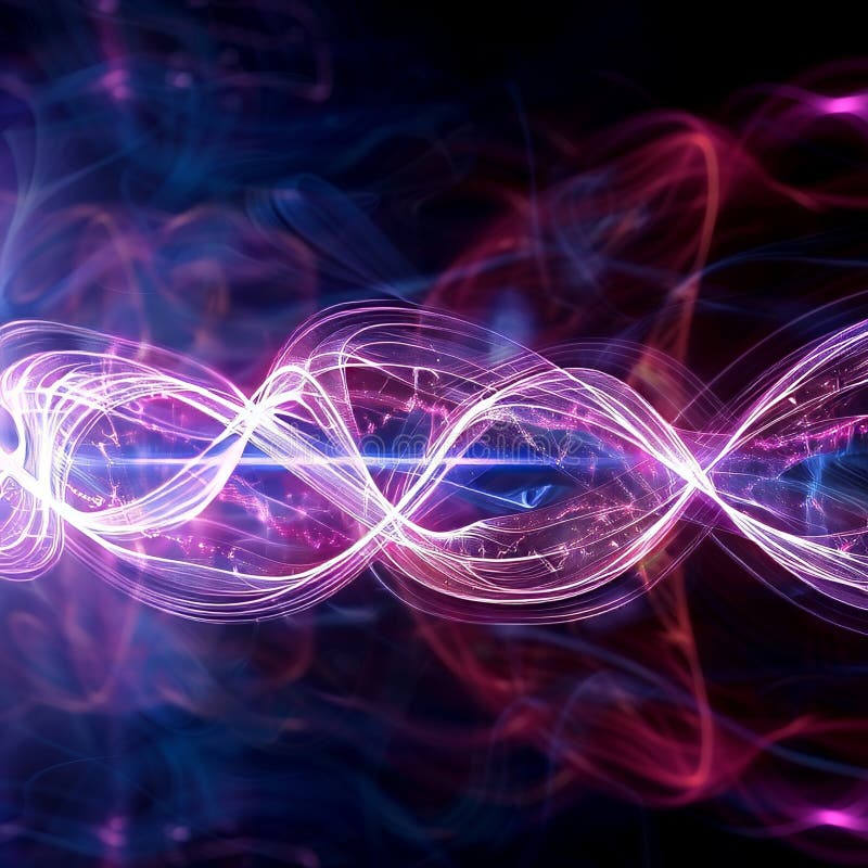 Generating Pulsating Waves of Energy Stock Illustration - Illustration ...