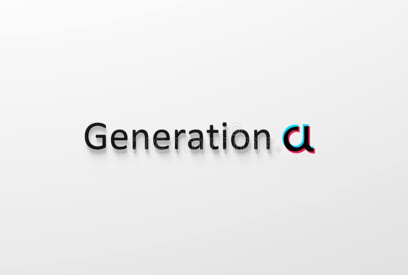 Generation Alpha 3D Render Illustration Stock Illustration ...