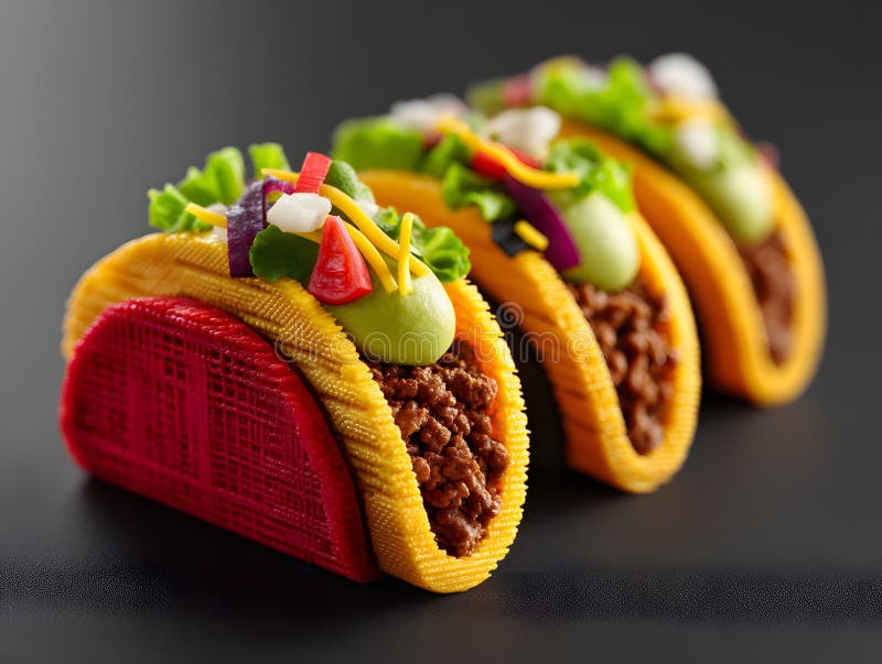 Meat Tacos with Salsa Sauce Stock Vector - Illustration of lunch ...