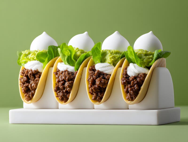 Meat Tacos with Salsa Sauce Stock Vector - Illustration of lunch ...