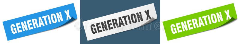 Generation X Banner. Generation X Speech Bubble Label Set. Stock Vector ...