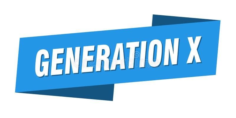 Generation X Banner Template. Generation X Ribbon Label Stock Vector ...