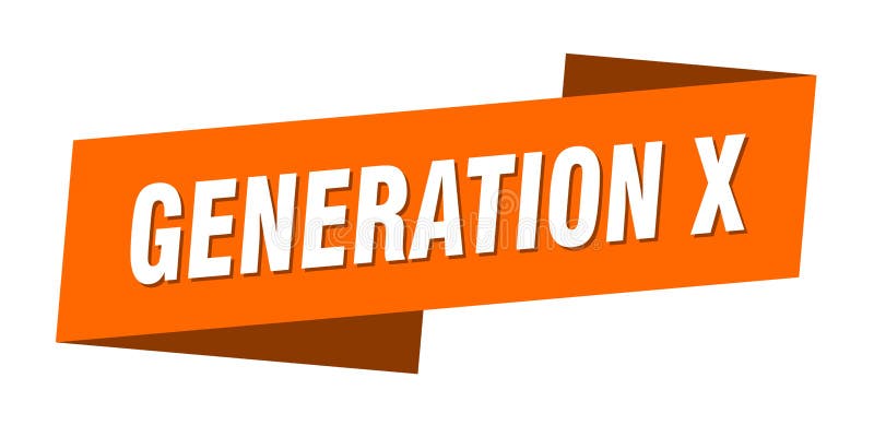 Generation X Banner Template. Generation X Ribbon Label Stock Vector ...