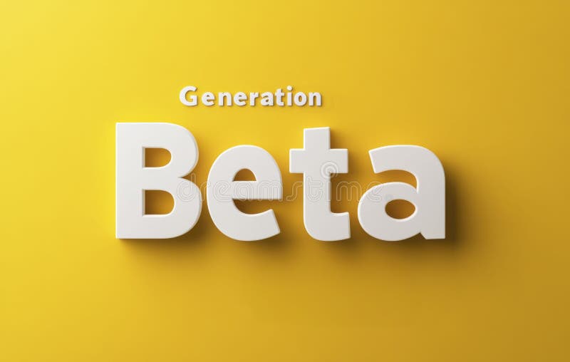 Generation Beta Minimalist Design Concept for Future Innovations Stock ...
