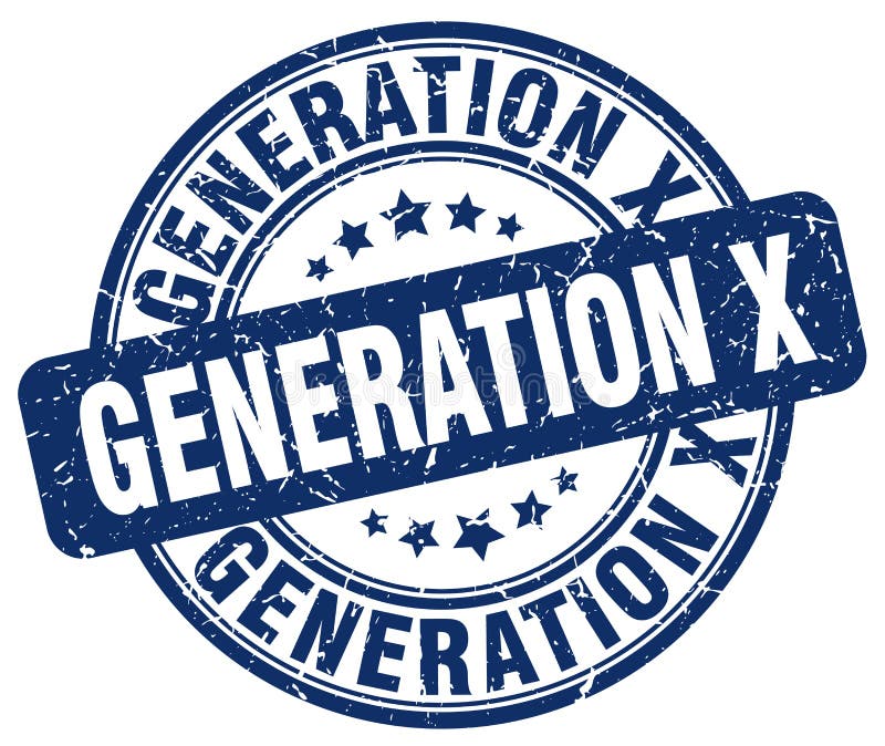 Generation x blue stamp stock vector. Illustration of brown - 119490845
