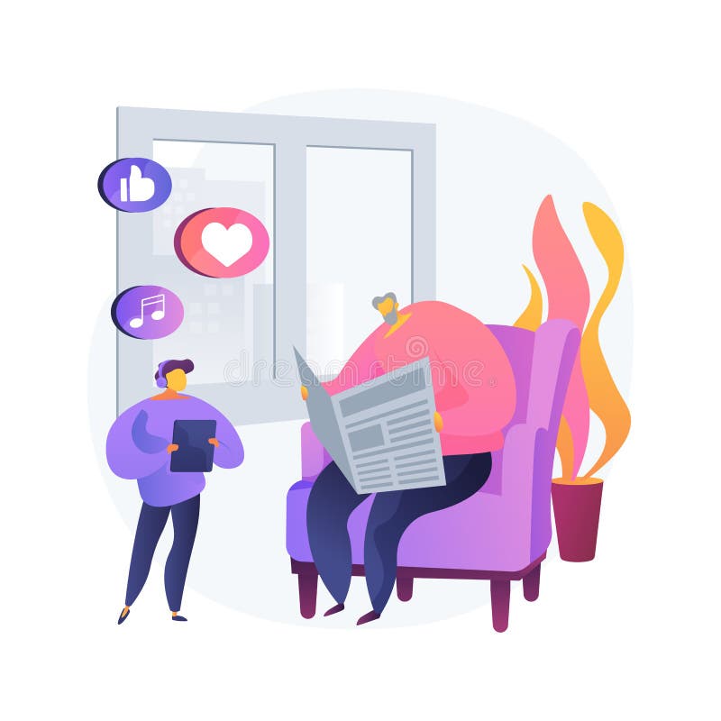 Generation Gap Cartoon Stock Illustrations – 170 Generation Gap Cartoon ...