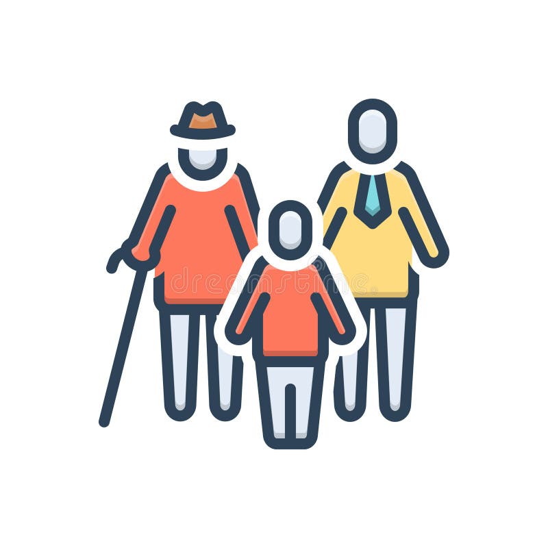 Color Illustration Icon for Generation, Age and Young Stock Vector ...