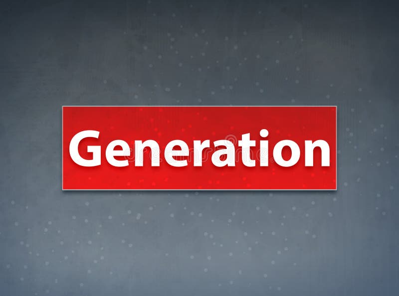 Generation Red Banner Abstract Background Stock Illustration ...