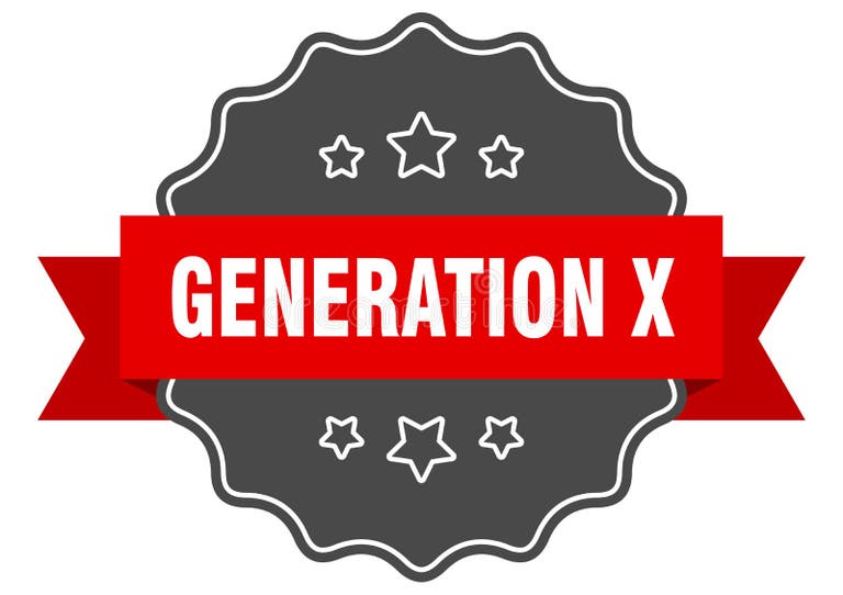 Generation x label stock vector. Illustration of vector - 160025237