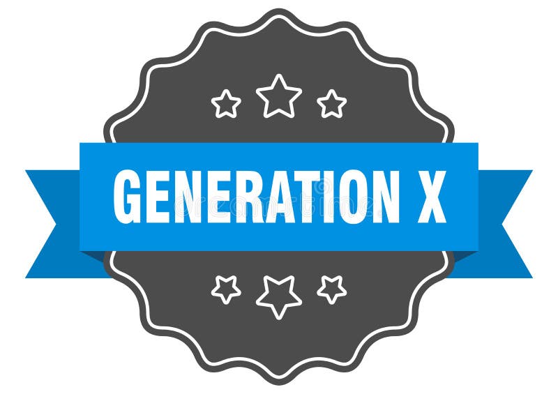Generation x label stock vector. Illustration of black - 160028037