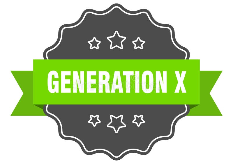 Generation x label stock vector. Illustration of generation - 160023390