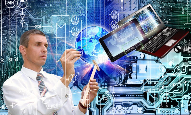 Generation New Computer Technology.Connection Stock Image - Image of ...