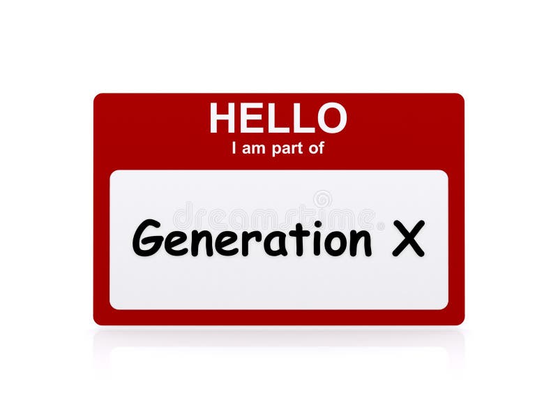 Generation X, Generation Y - Cartoon Character Stock Vector ...