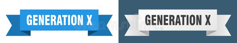 Generation X Ribbon. Generation X Isolated Paper Sign. Banner Stock ...