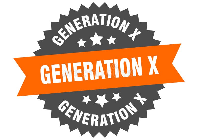 Generation x stock vector. Illustration of label, white - 160545630