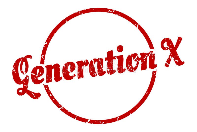 Generation X Sign. Generation X Round Vintage Stamp Stock Vector ...