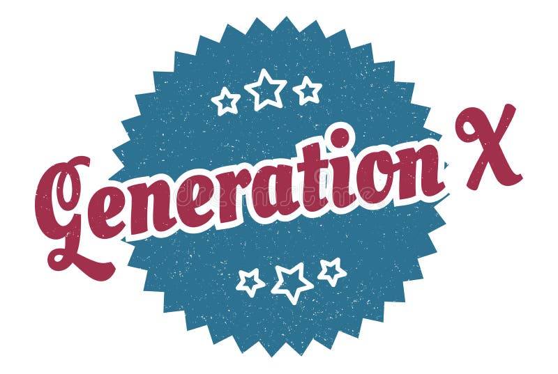 Generation X Sign. Generation X Vintage Retro Label Stock Vector ...