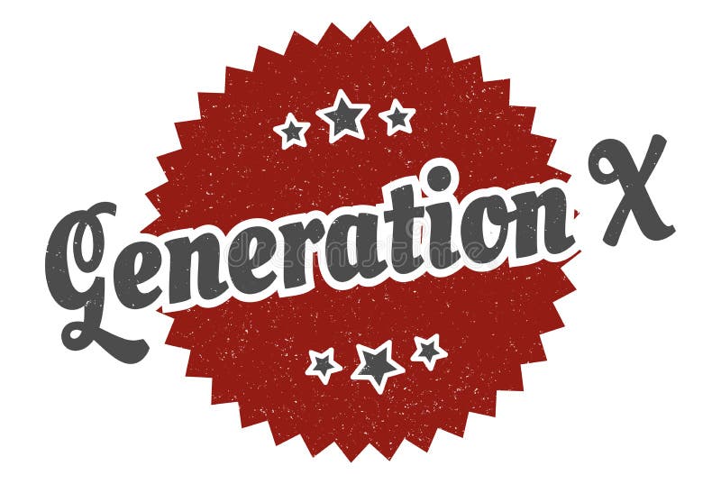 Generation X Sign. Generation X Vintage Retro Label Stock Vector ...