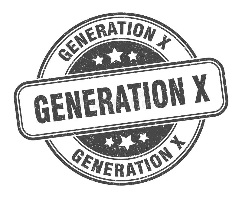 Generation X Stamp. Generation X Round Grunge Sign Stock Vector ...