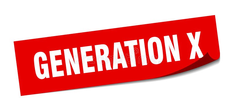 Generation x sticker. stock vector. Illustration of badge - 153852804