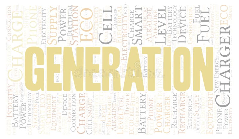 Generation Typography Word Cloud Create with the Text only. Stock ...
