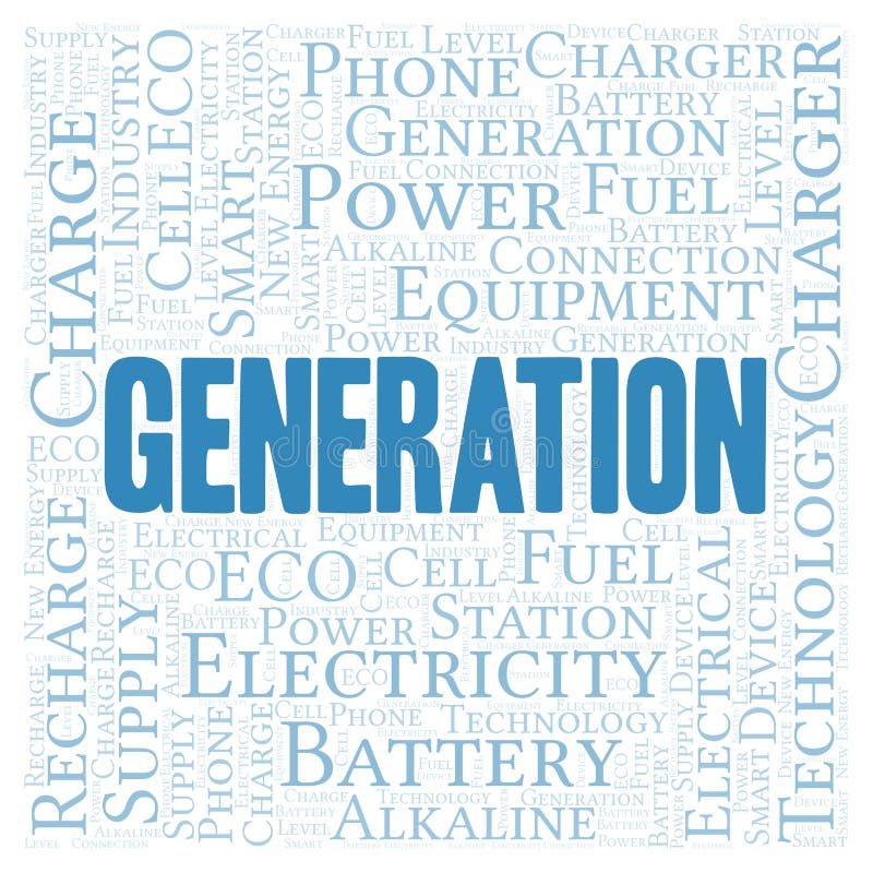 Generation Typography Word Cloud Create with the Text only. Stock ...