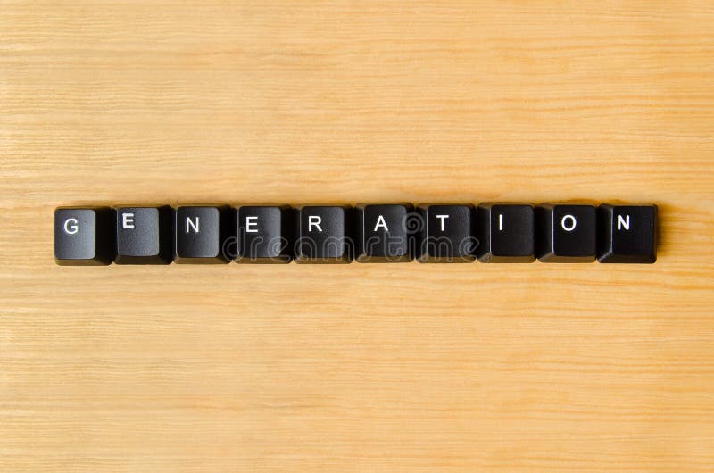 Generation word stock photo. Image of education, keyboard - 96423144