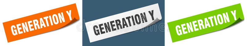 Generation Y Banner. Generation Y Speech Bubble Label Set. Stock Vector ...