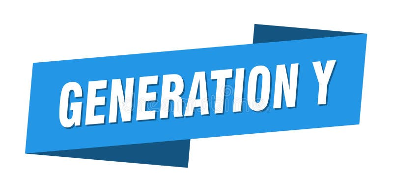 Generation Y Banner Template. Generation Y Ribbon Label Stock Vector ...