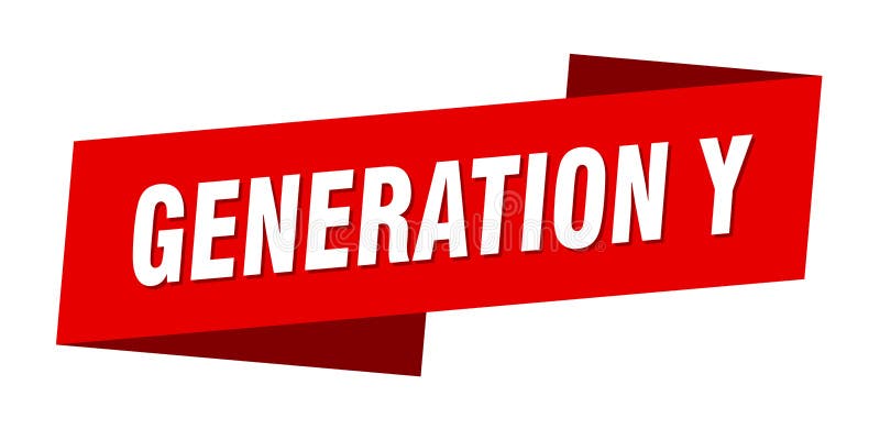 Generation Y Banner Template. Generation Y Ribbon Label Stock Vector ...