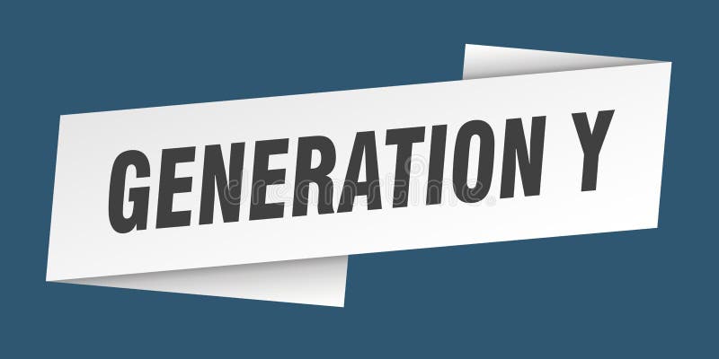 Generation Y Banner Template. Generation Y Ribbon Label Stock Vector ...