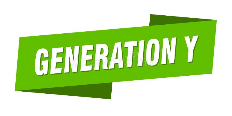 Generation Y Banner Template. Generation Y Ribbon Label Stock Vector ...