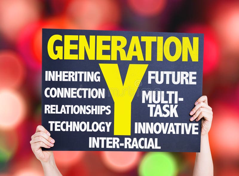 Generation Y Card with Bokeh Background Stock Image - Image of ...