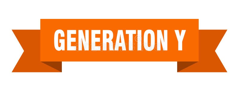 Generation y ribbon. stock vector. Illustration of label - 191263871