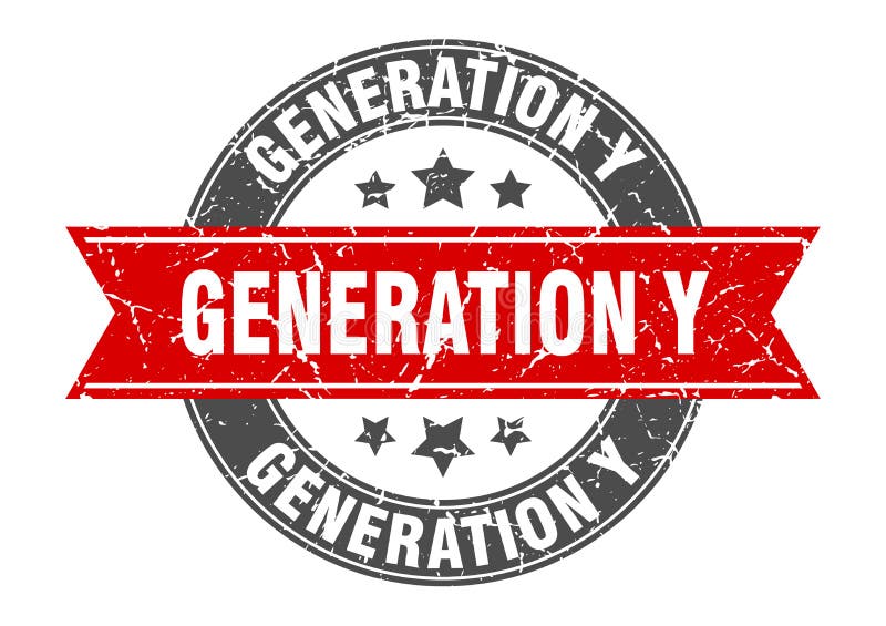 Generation y stamp stock vector. Illustration of seal - 196537408