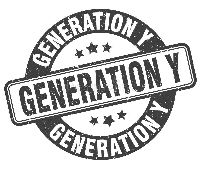 Generation Y Stamp. Generation Y Label. Round Grunge Sign Stock Vector ...