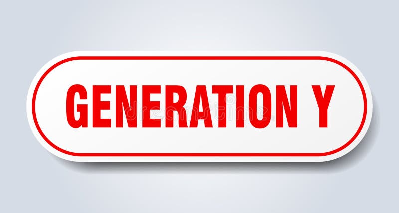 Generation y sticker. stock vector. Illustration of flat - 197143902