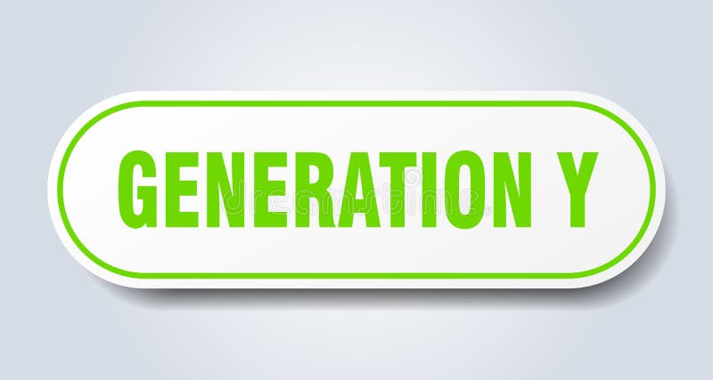Generation y sticker. stock vector. Illustration of generation - 197151873