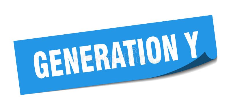Generation Y Sticker. Generation Y Square Sign Stock Vector ...