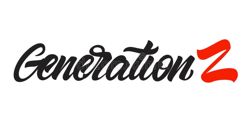 Generation Z in Lettering Style. Vector Illustration Design Stock ...