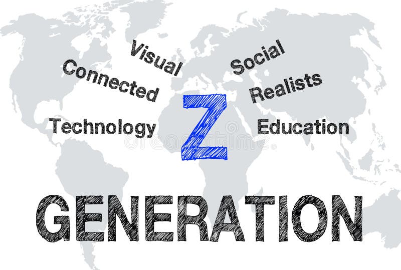Generation Z stock illustration. Illustration of connected - 58289440