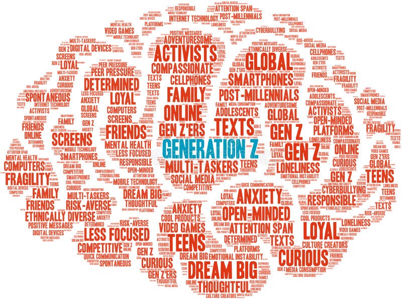 Generation Z Word Cloud stock vector. Illustration of digital - 146646121