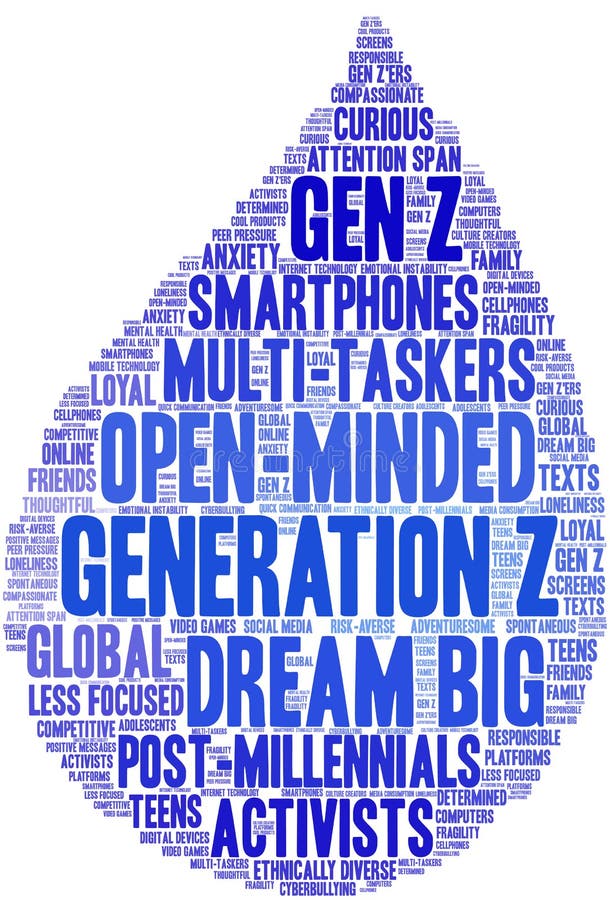 Generation Z Word Cloud stock vector. Illustration of competitive ...