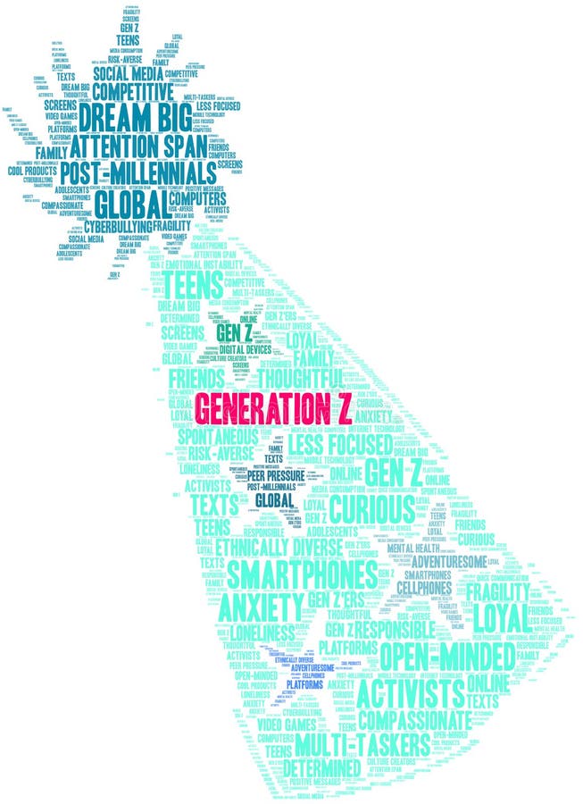 Generation Z Word Cloud stock vector. Illustration of ethnically ...