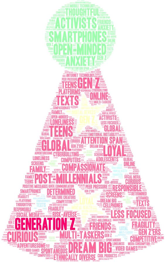 Generation Z Word Cloud stock vector. Illustration of digital - 146646121