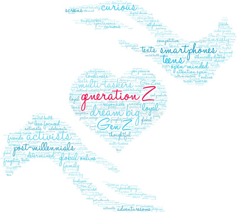 Generation Z Word Cloud stock vector. Illustration of ethnically ...