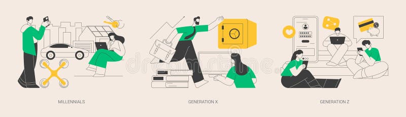 Generational Change Abstract Concept Vector Illustrations. Stock Vector ...