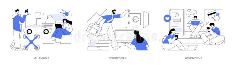 Generational Change Abstract Concept Vector Illustrations. Stock Vector ...