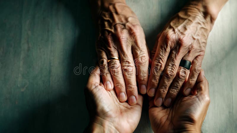 Generational Connection: Elderly and Young Hands Conveying Empathy and ...